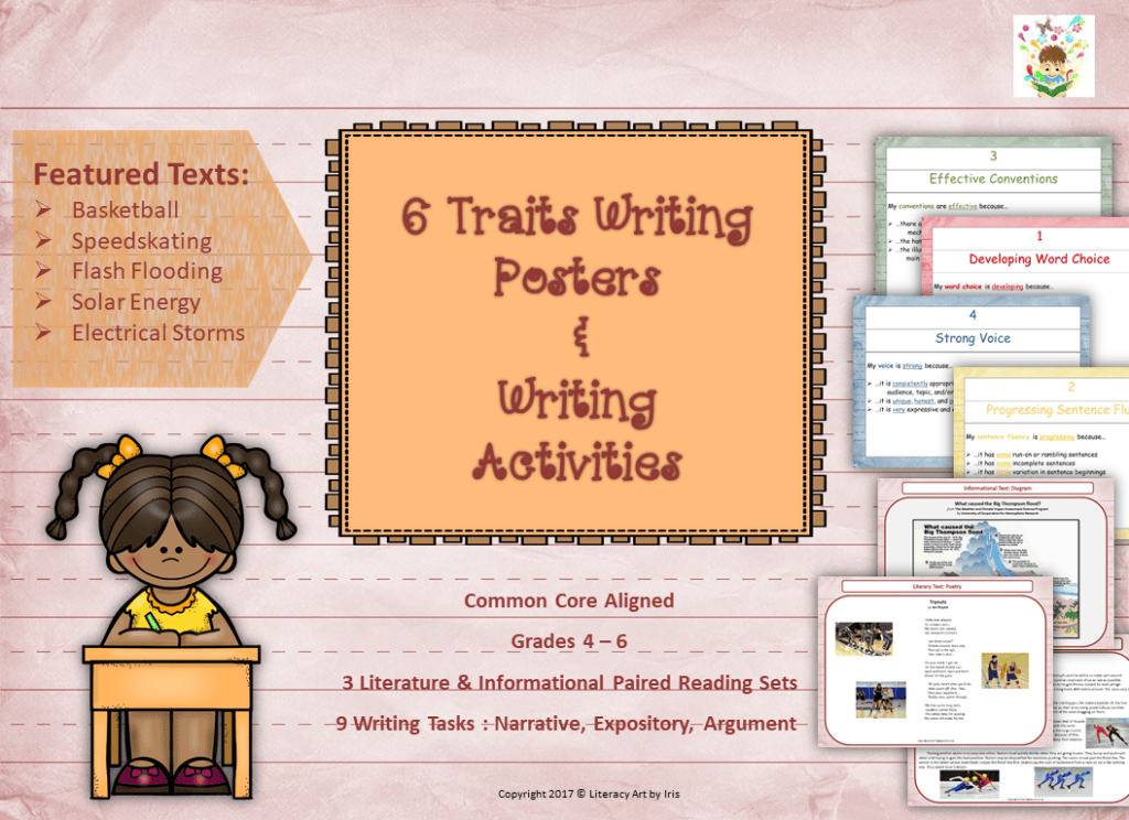 Writing Activities with 6 Traits of Writing Posters A – Literacy Art by ...