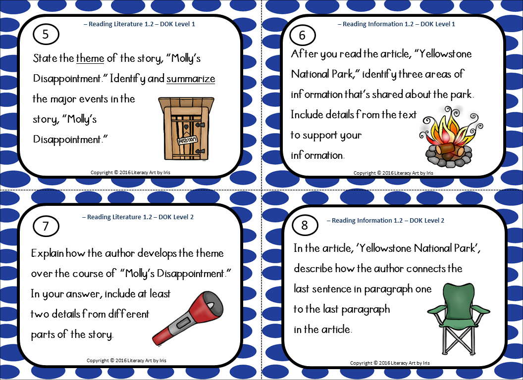 Reading and Writing Activities (Let’s Go Camping!) – Literacy Art by Iris
