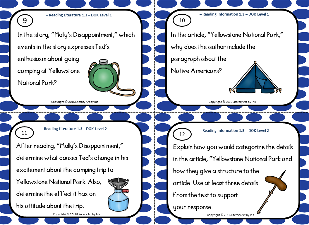 Reading and Writing Activities (Let’s Go Camping!) – Literacy Art by Iris