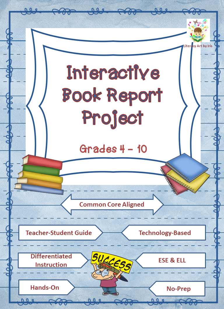 Interactive Book Report Project – Literacy Art by Iris