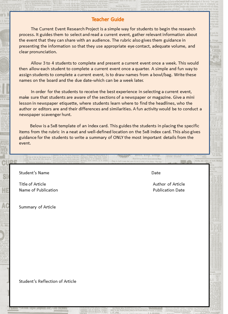 Current Event Research Project – Literacy Art by Iris